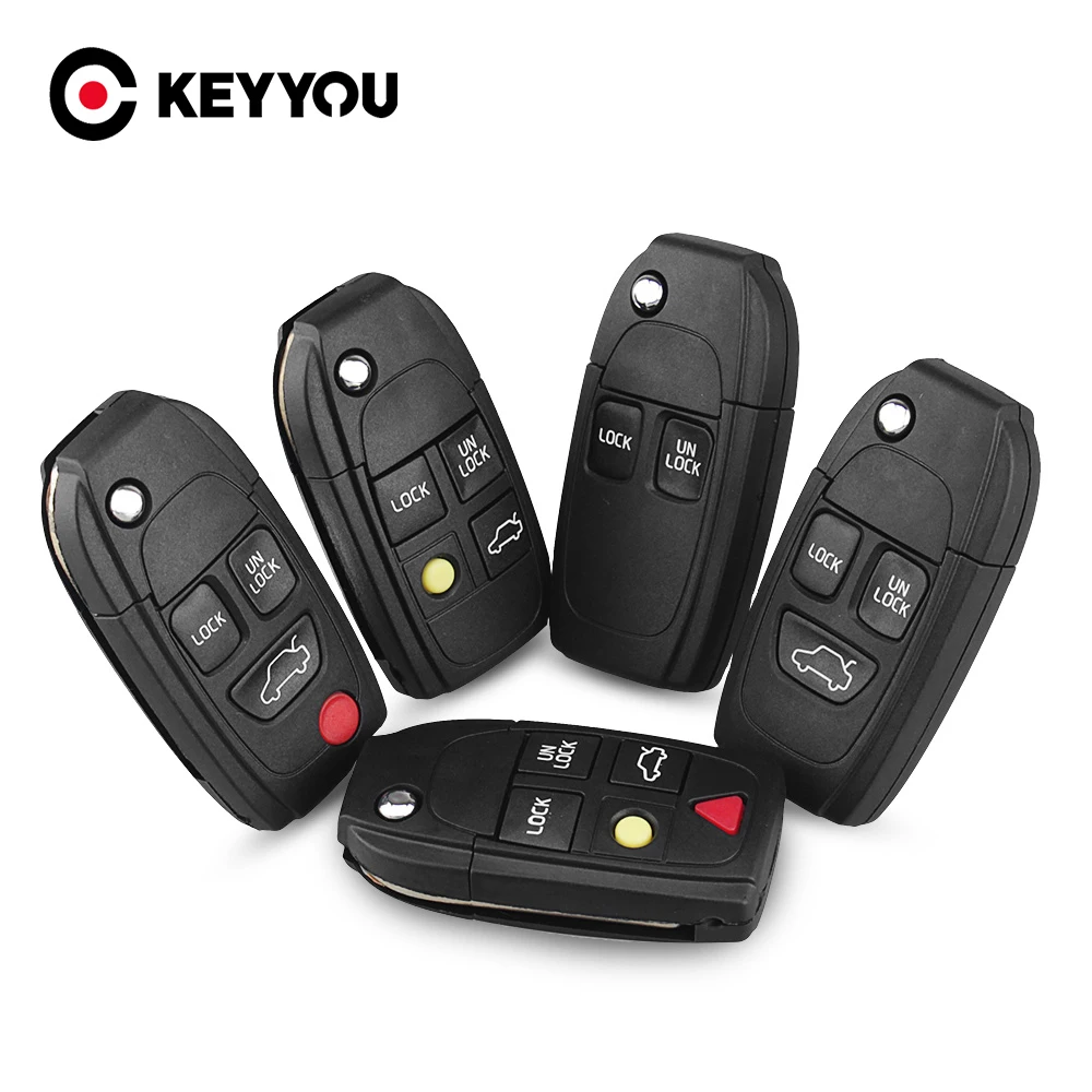 KEYYOU Modified Flip Folding Smart Remote Car Key Shell Fob Case For ...