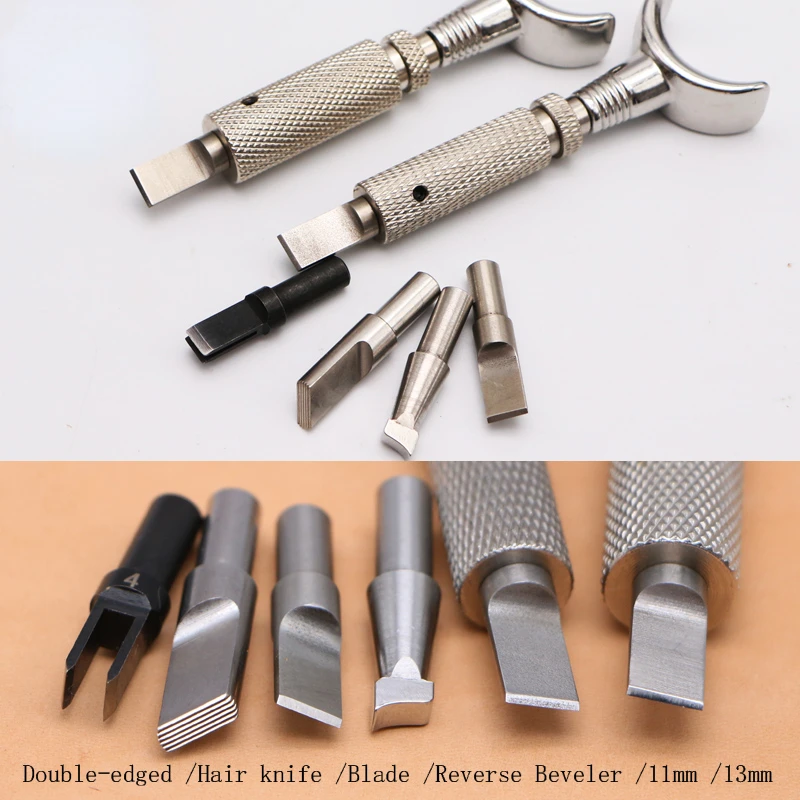Stainless-Steel-Leather-Carving-Knife-Rotary-Reverse-Edge-Cutter-Head ...