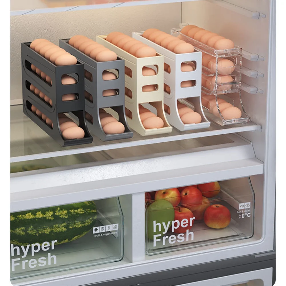 Automatic-Step-Egg-Holder-Refrigerator-Egg-Organiser-Kitchen-Egg ...