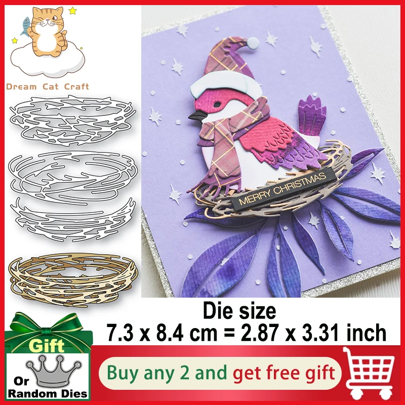 Birdhouse-Bird-s-Nest-Cutting-Dies-Christmas-Metal-Cutting-Dies ...