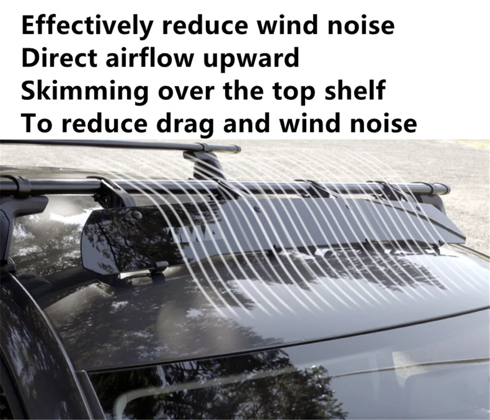 Universal-40-Car-Top-Roof-Rack-Wind-Fairing-Air-Deflector-Kit-ABS ...