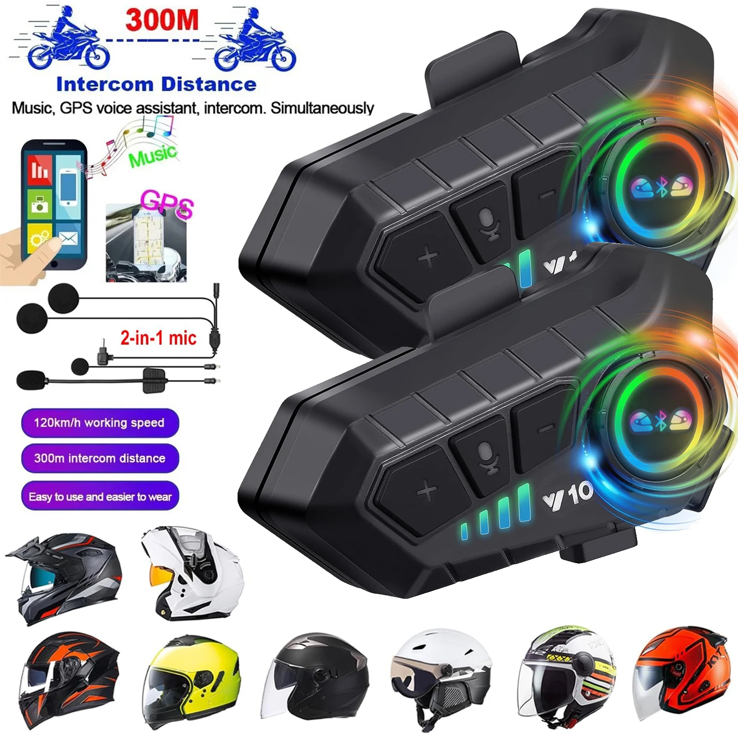 Motorrad Sprechanlage Fr 2 Personen