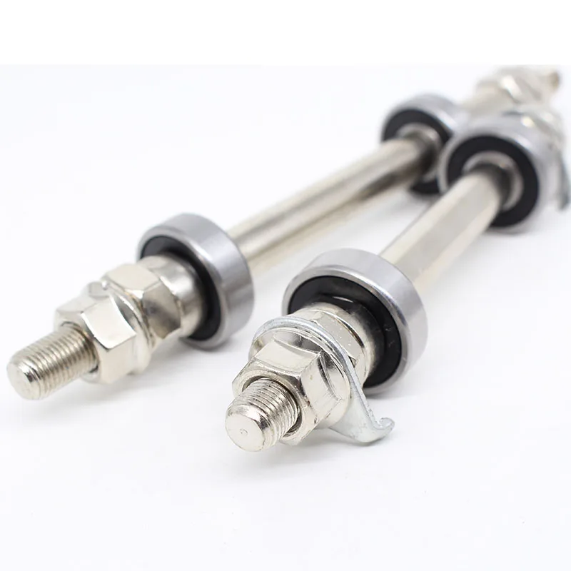 14CM 18CM Bicycle Wheel Hub Axle Front Rear 6200 Bearing Solid Shaft ...