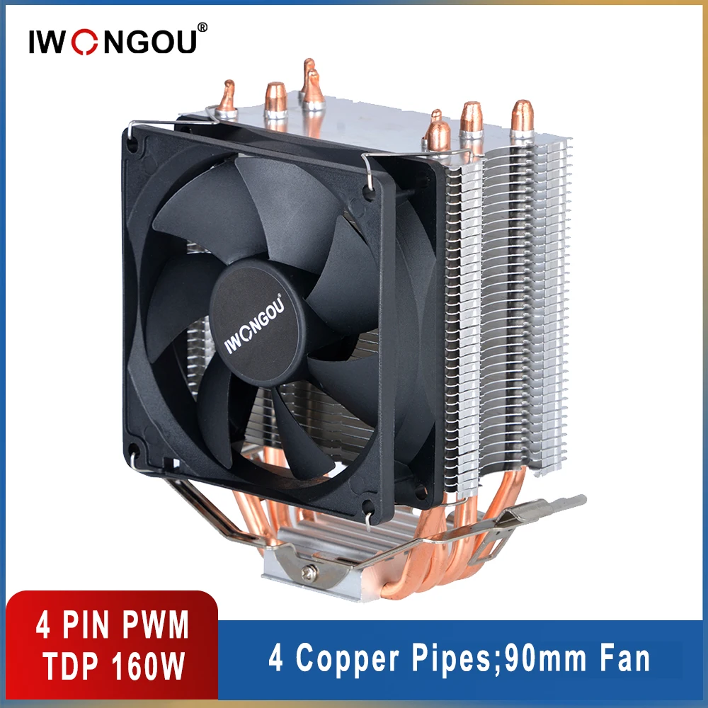 IWONGOU-Cooling-Cpu-4-Heatpipes-4pin-Silent-CPU-Fan-90mm-RGB-2011 ...