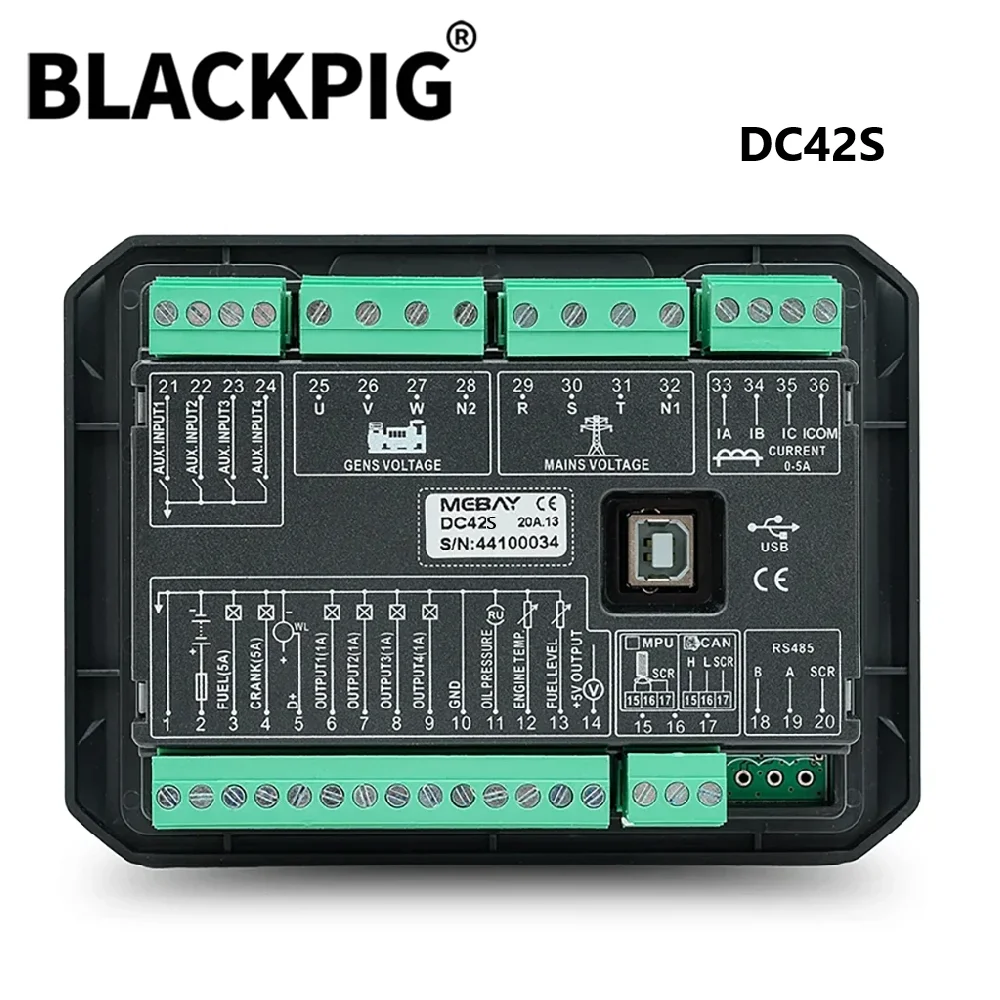메베이 발전기 컨트롤러 DC42S DC42SR HGM4020 HGM4010 대체 디젤 가스 가솔린 발전기 엔진 제어 모듈 ...