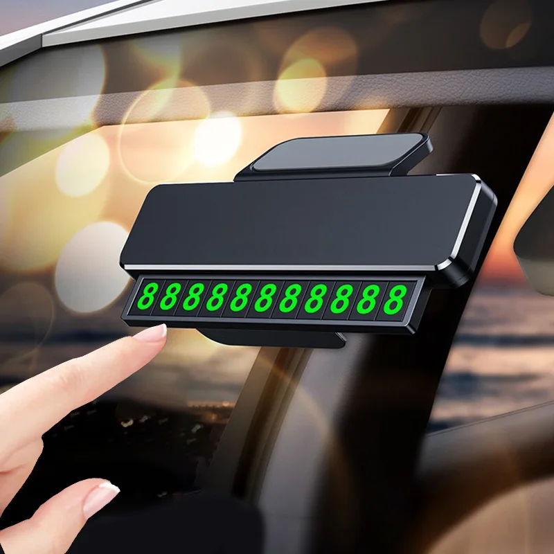 Windshield-Car-Phone-Number-Plate-Hideable-Temporary-Parking-Card-For ...