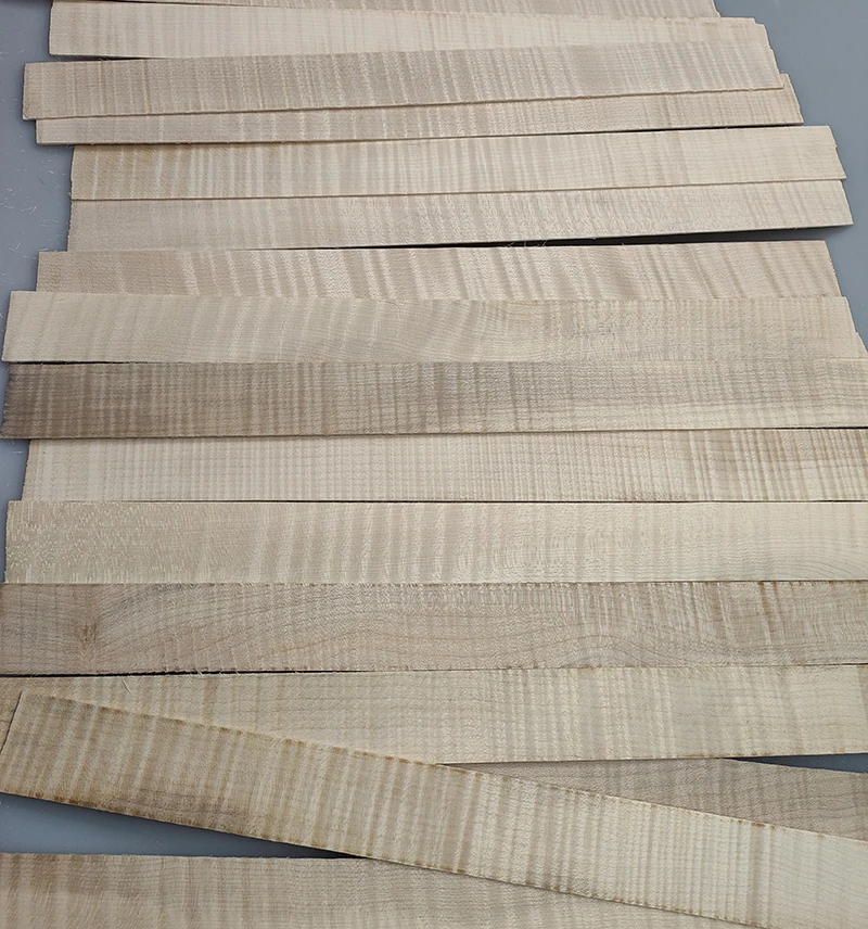 12pcs/6pcs Good Flames Maple wood Violin Rib Blanks,Tiger Stripe Fiddle ...