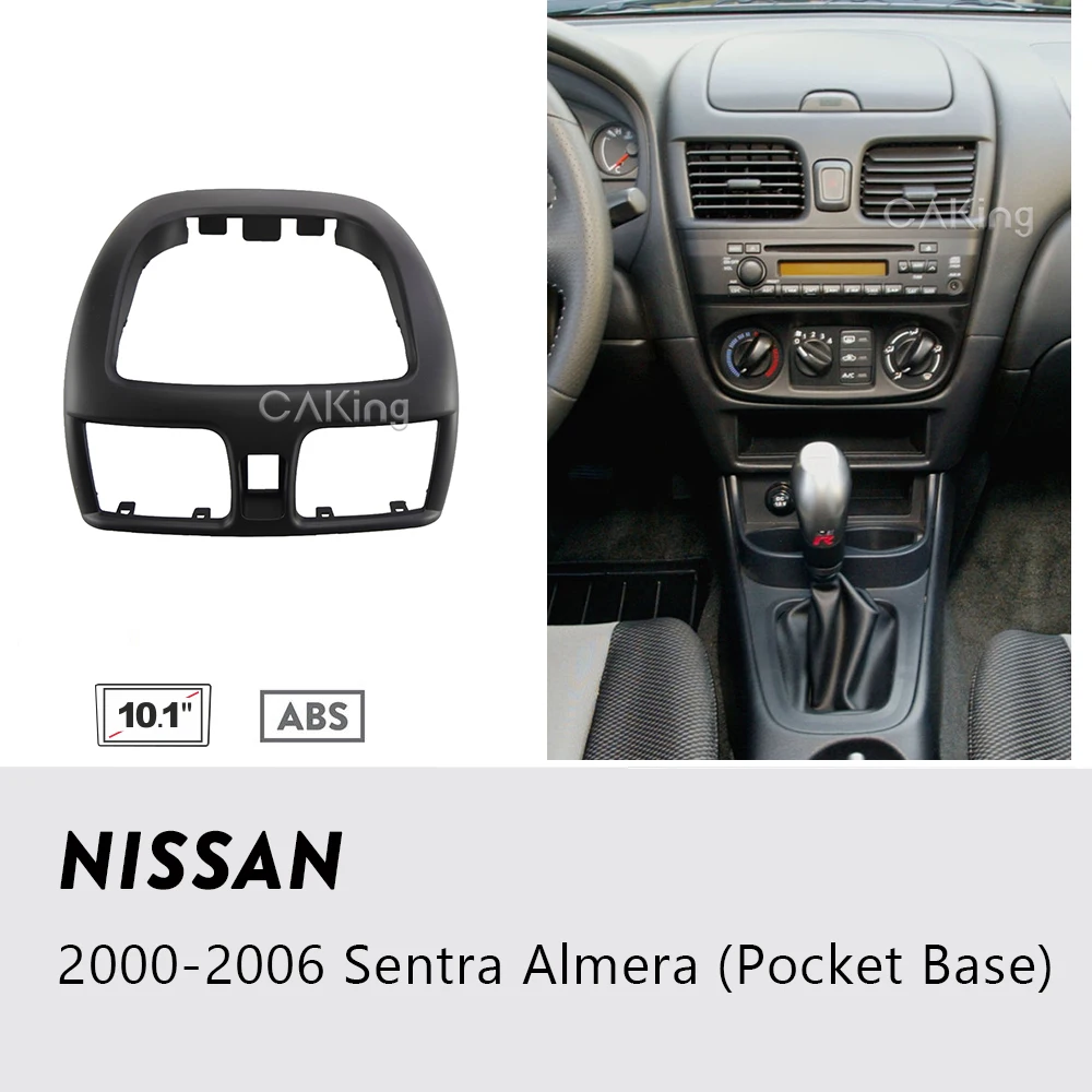 Car Radio Panel for Nissan Bluebird Sylphy 2000 2005 Pocket Base Fascia ...