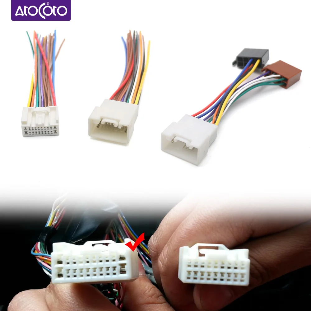 Car-20-Pin-ISO-Stereo-AUDIO-Wire-Harness-Cable-Adapter-Plug-Connector ...