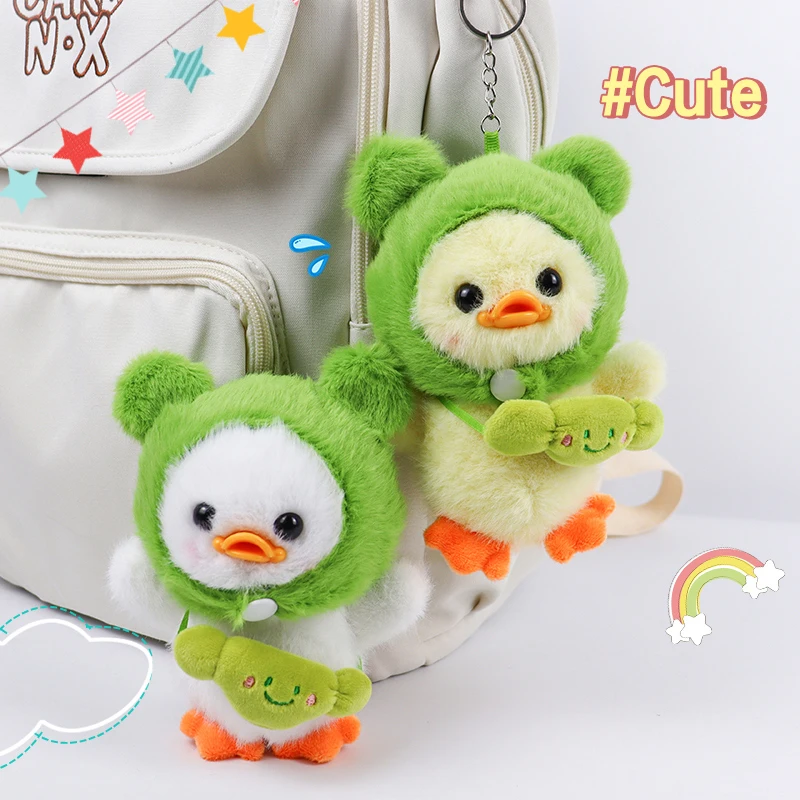 Cute Duck Doll Keychains For Bag Pendant Cute Small Duck Plush Keychain ...