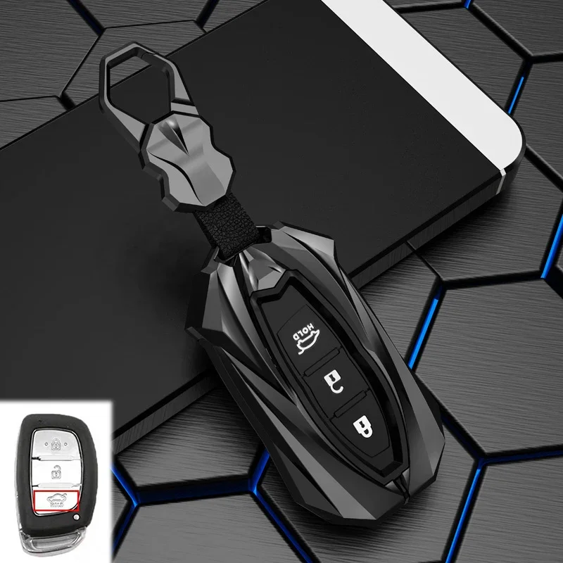 Funda de aleación de Zinc para llave de coche, cubierta para Hyundai ...
