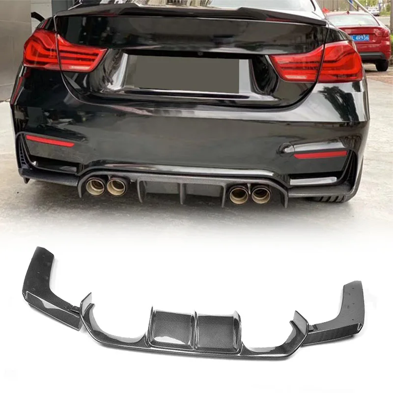 V Style Carbon Fiber Body Kit Car Rear Bumper Diffuser Lip Spoiler For ...