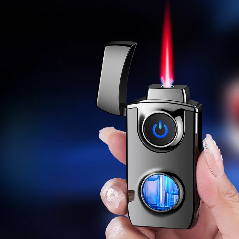 Metal-Creative-Touch-Induction-Ignition-Windproof-Jet-Fire-Gas-Lighter ...