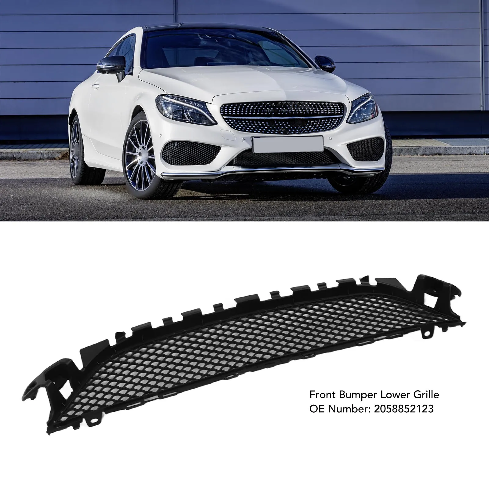 Front-Bumper-Grille-2058852123-Bumper-Lower-Grille-Grill-for-Mercedes ...