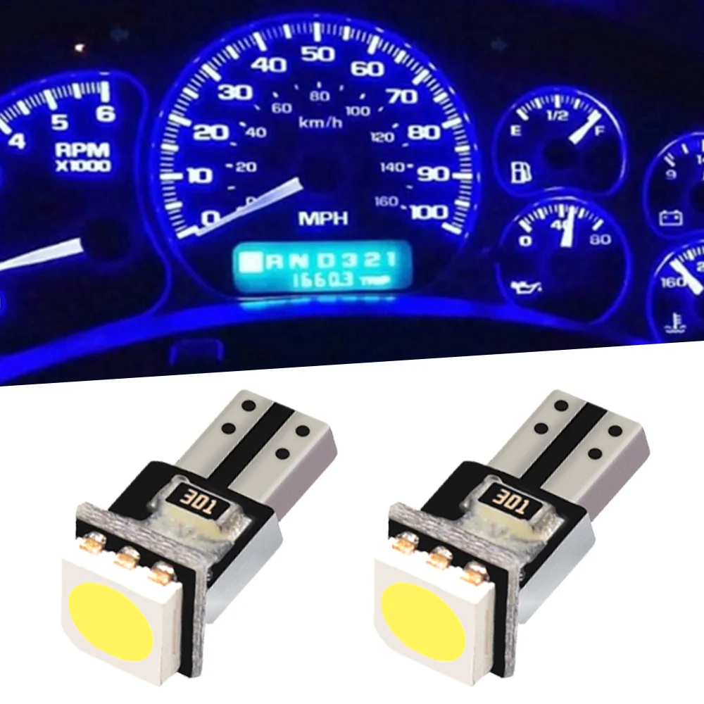 20x LED Car Interior T5 Reading Leds 1SMD 5050 Auto Wedge Interior Dome ...