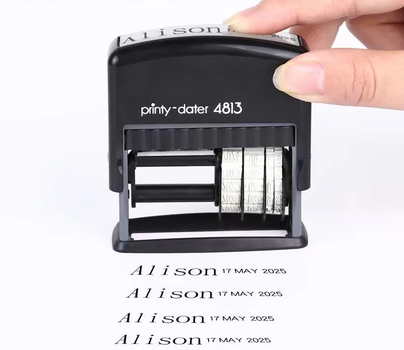 Back-ink-flip-stamp-Adjustable-date-signature-seal-name-custom-press ...