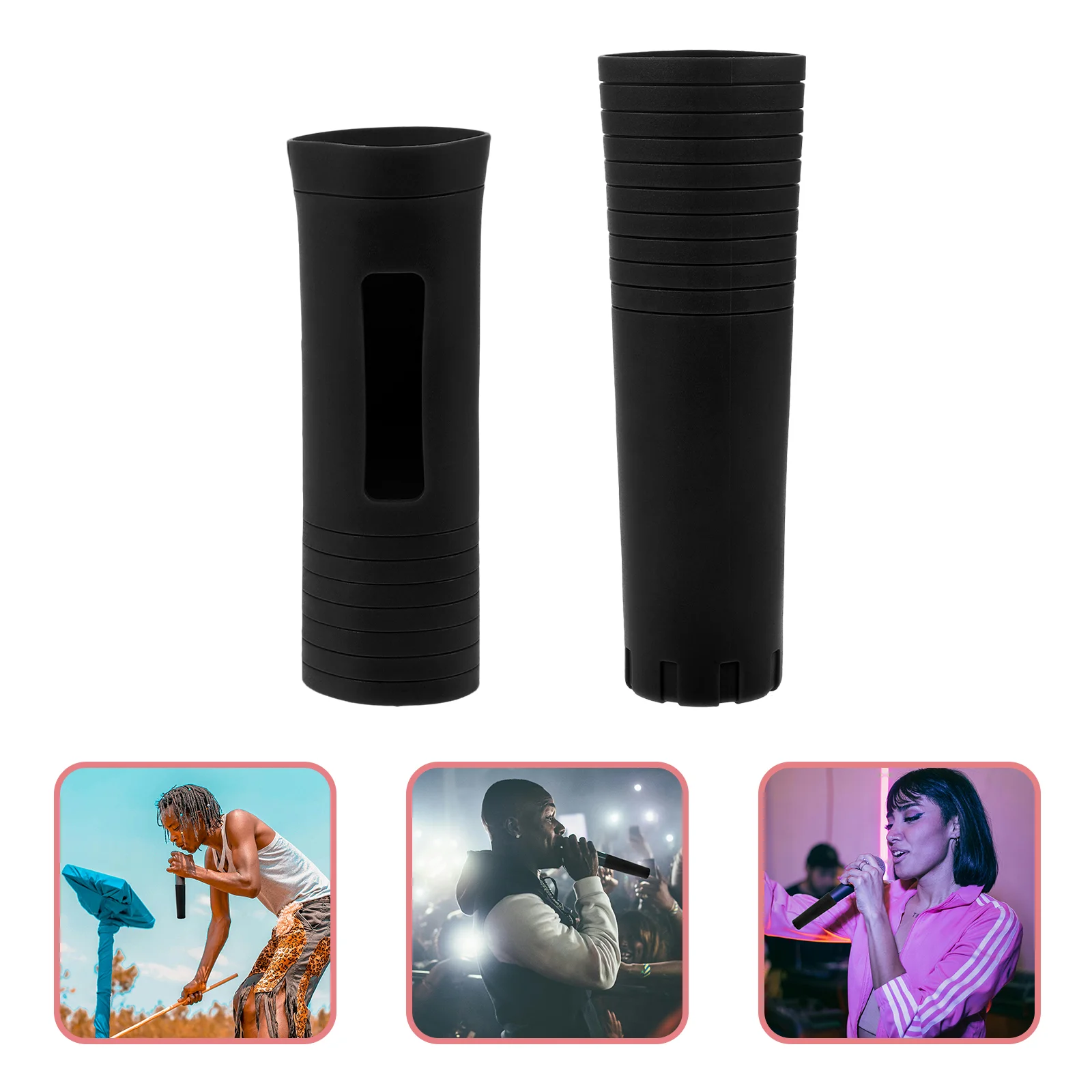2pcs-Professional-Silicone-Microphone-Cover-with-Anti-Slip-Mic-Handle ...