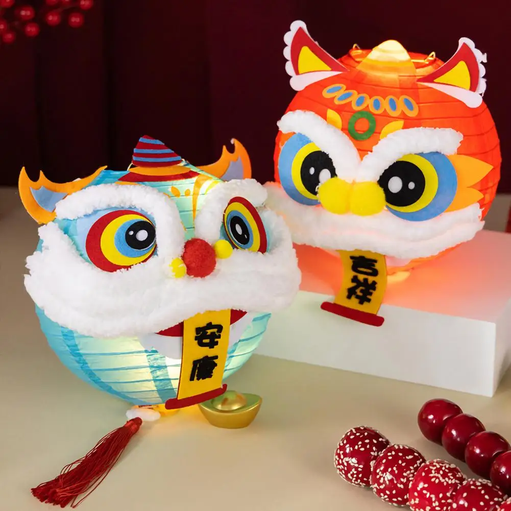 Dance-Lion-Lantern-Diy-Kit-Chinese-Style-Dance-Lion-Lantern-Handmade ...
