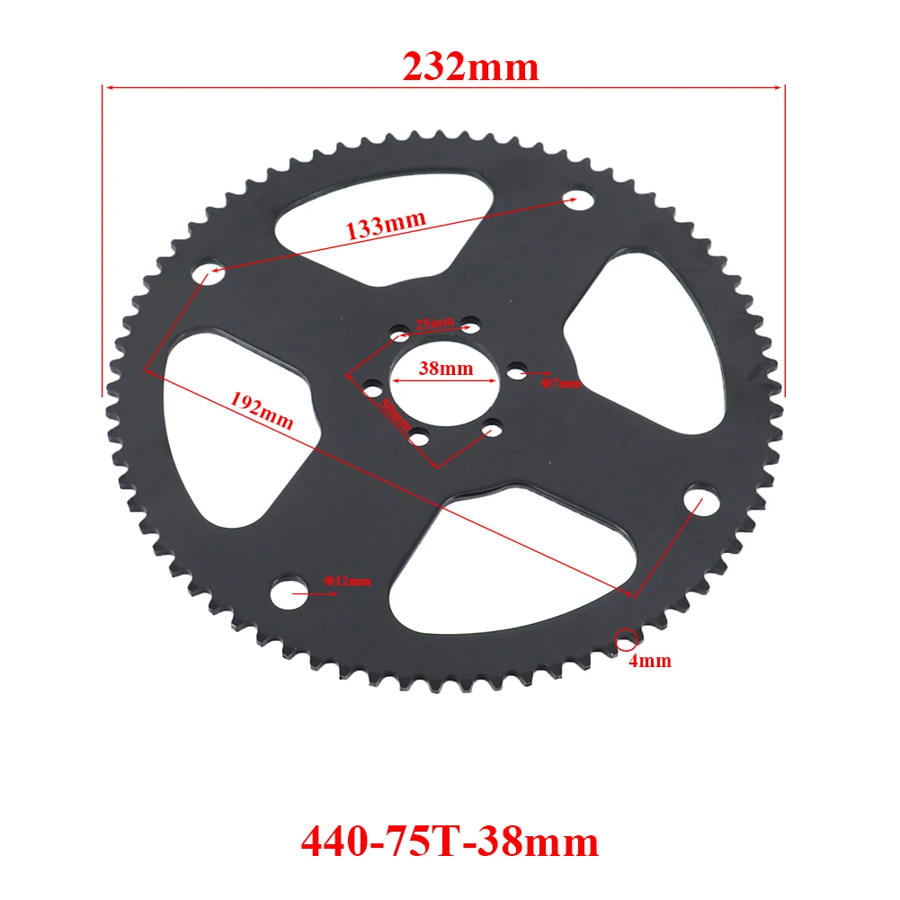 440-Chain-75T-Tooth-38MM-Rear-Sprocket-Gear-for-110cc-125cc-140cc ...