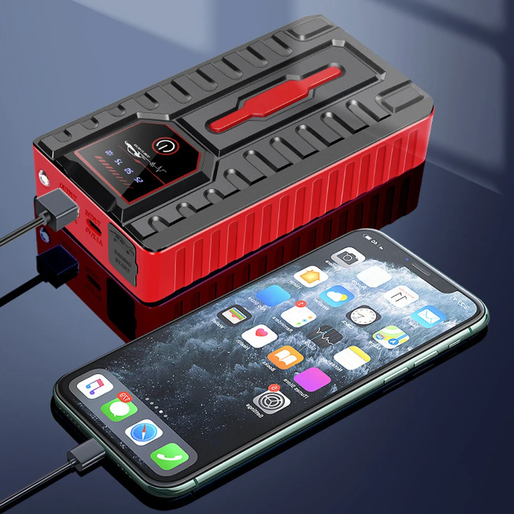 12V Car Jump Starter 6000mAh Power Bank Auto Starting Device 600A Peak ...