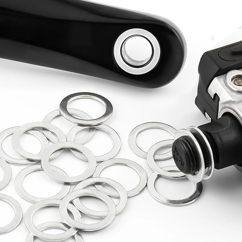 10pcs Bike Spacer Bicycle Pedal Washers Spacer Stainless Steel Ring 22* ...