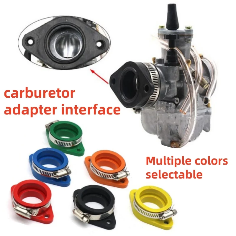 HQ Motorcycle Carburetor Adapter Inlet Intake Pipe Rubber Fit Universal ...