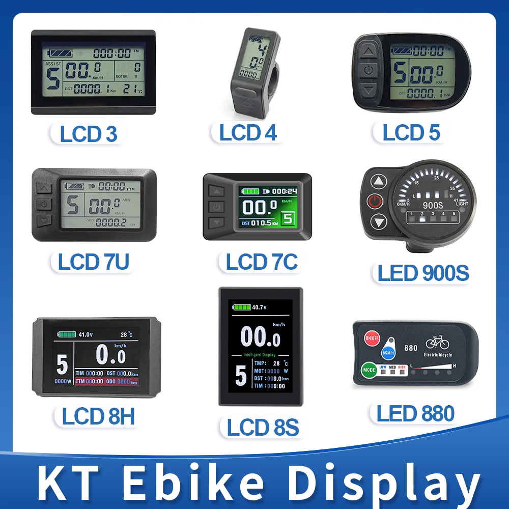 Electric Bicycle KT Display LCD3 LCD4 LCD5 LCD7U LCD7C LCD8H LCD8S ...