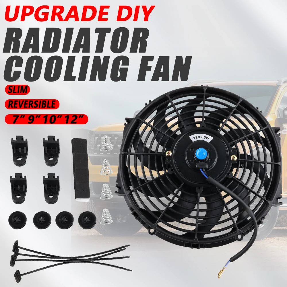 Car Air Conditioning Electronic Radiator Cooling Fan Universal 7/9/10 ...