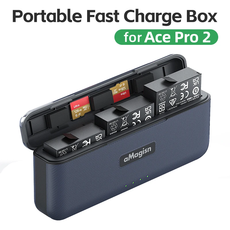 For Insta360 Ace Pro 2 Battery Charger Fast Charging Hub Portable ...