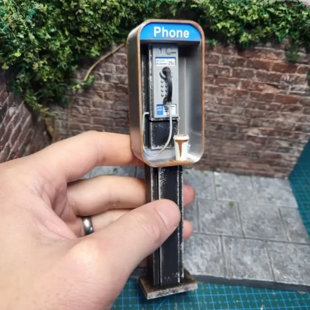 Handmade Miniature American Payphone In 1:12 Scale American Street ...