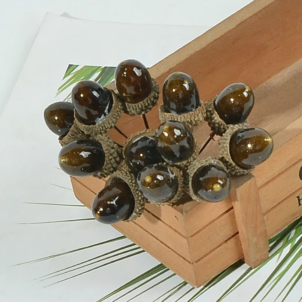 6-24-36pcs-Artificial-Fruits-Acorns-Mini-Foam-Fake-Nuts-Pine-Cones ...
