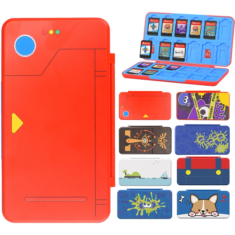24-In-1-Ns-Switch-Game-Card-Storage-Case-Portable-Magnetic-3D-Silicone ...