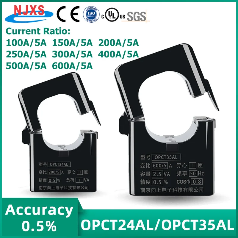 Split Ferrite Core Current Transformer Open Loop AC CT 100A 150A 200A ...