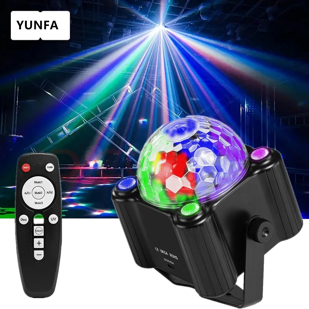 Disco-Party-Lights-Disco-Ball-LED-UV-Sound-Frequency-Strobe-Stage ...
