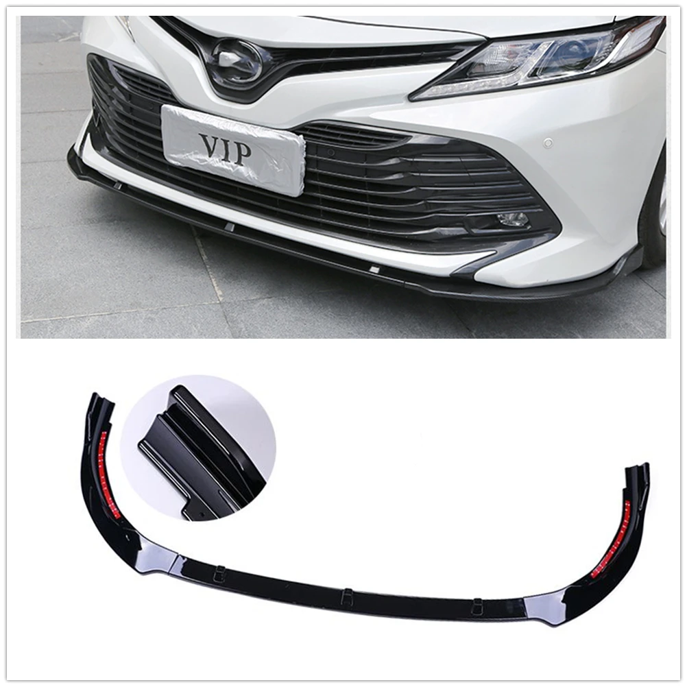 Car Front Bumper Spoiler Lip Lower Splitter Plate Blade Trim Guard ...
