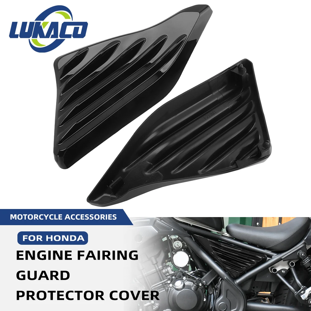 Motorcycle-Side-Engine-Fairing-Black-ABS-Frame-Cover-Panel-Motocross ...