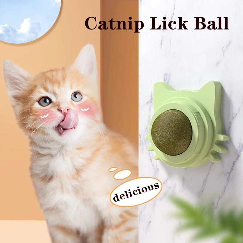 Catnip Ball Toy for Cat, Lollipop colado, Gatos Mint na parede, Pet Energy Ball, Cat Snack Goods ...