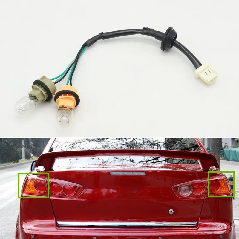 For-Mitsubishi-EVO-Lancer-EX-Car-Rear-Tail-Light-Wiring-Harness-Bulb ...