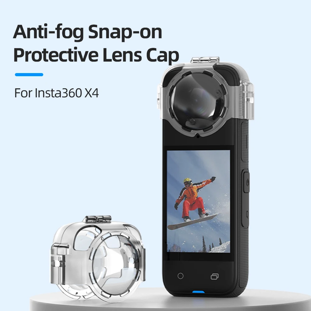For-Insta360-X4-Transparent-Lens-Cover-Protective-Cap-Action-Camera ...