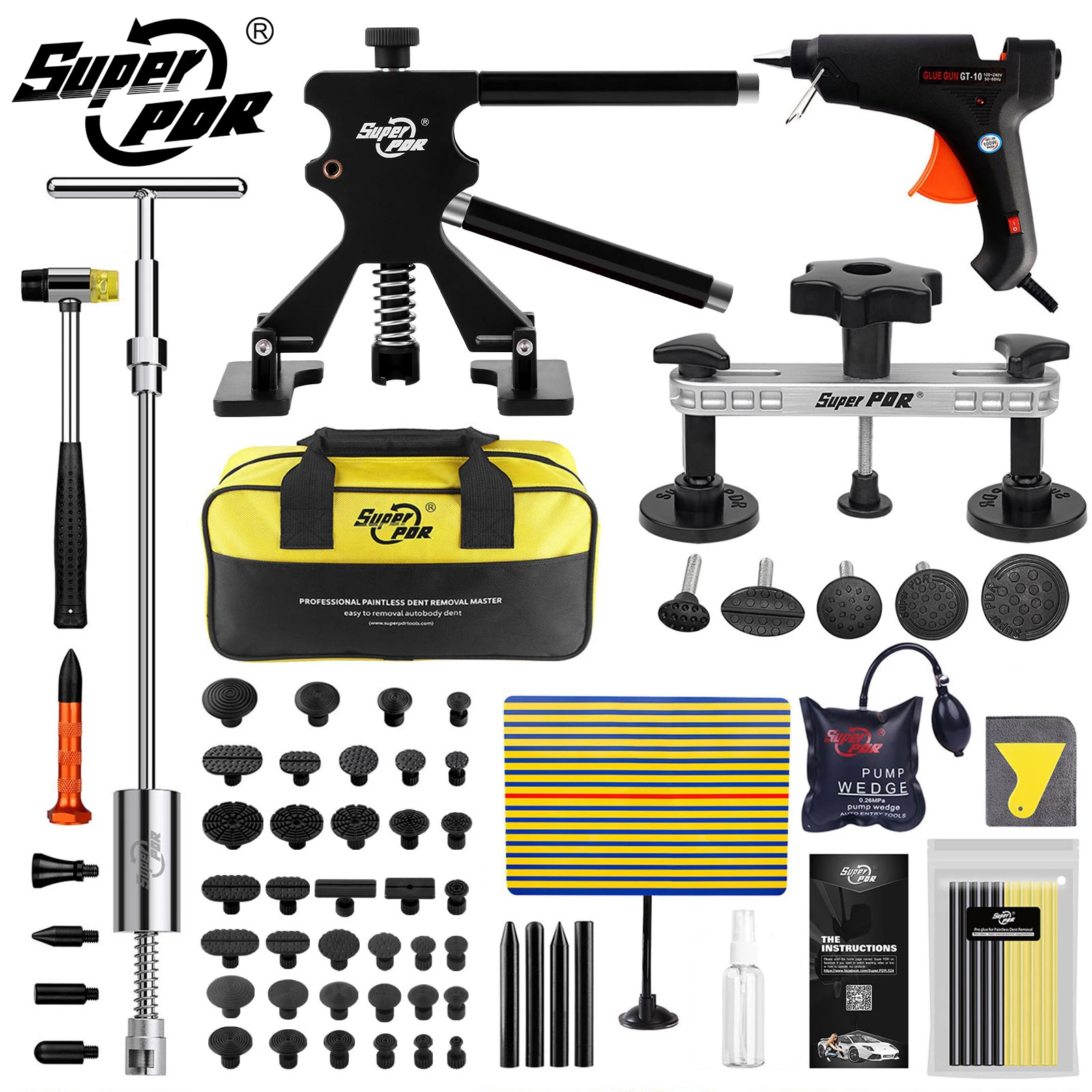 Super PDR Tools Car Body Repair Tool Paintless Dent Repair Kits Dent ...