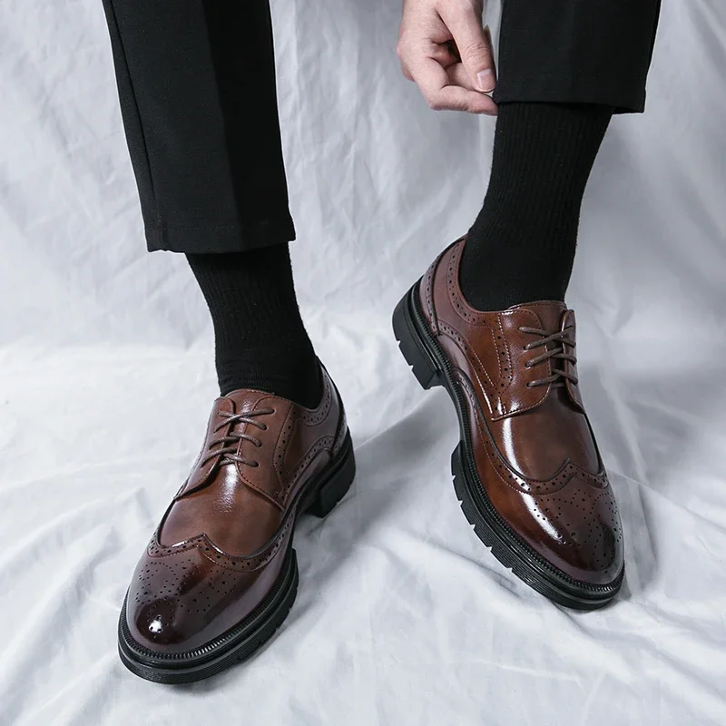 British-Style-Shoes-for-Men-s-Genuine-Leather-Business-Formal-Oxfords ...