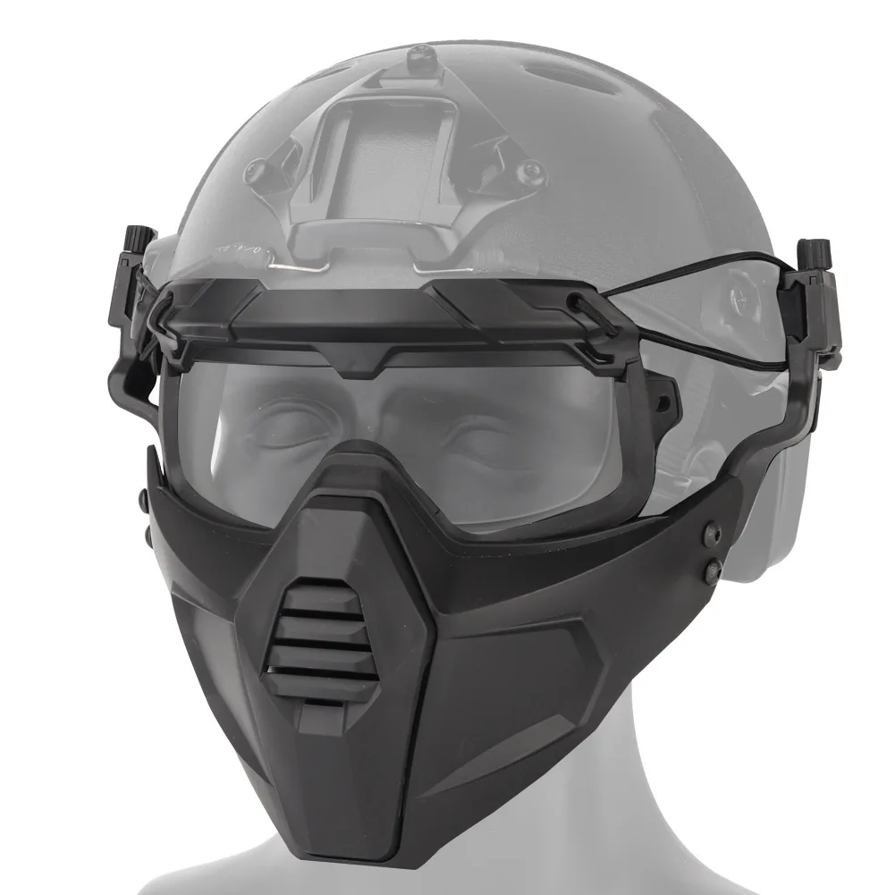 Tactical-Half-Fask-Mask-Tactical-Goggles-Set-for-Style-Helmet-Rail ...