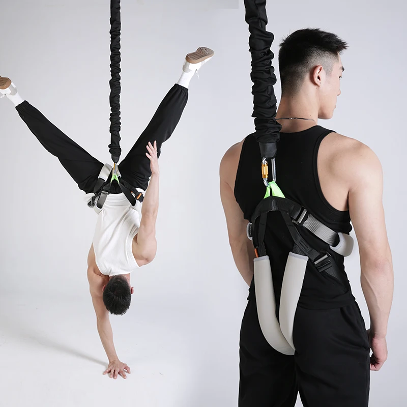 Aerial-Yoga-Bungee-rope-cord-with-carabiner-hook-jumping-Dance-Fitness ...