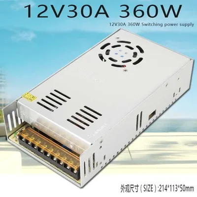 Switching Power Supply Light Transformer AC110V 220V To DC 12V 30A 360W Power Supply Source ...