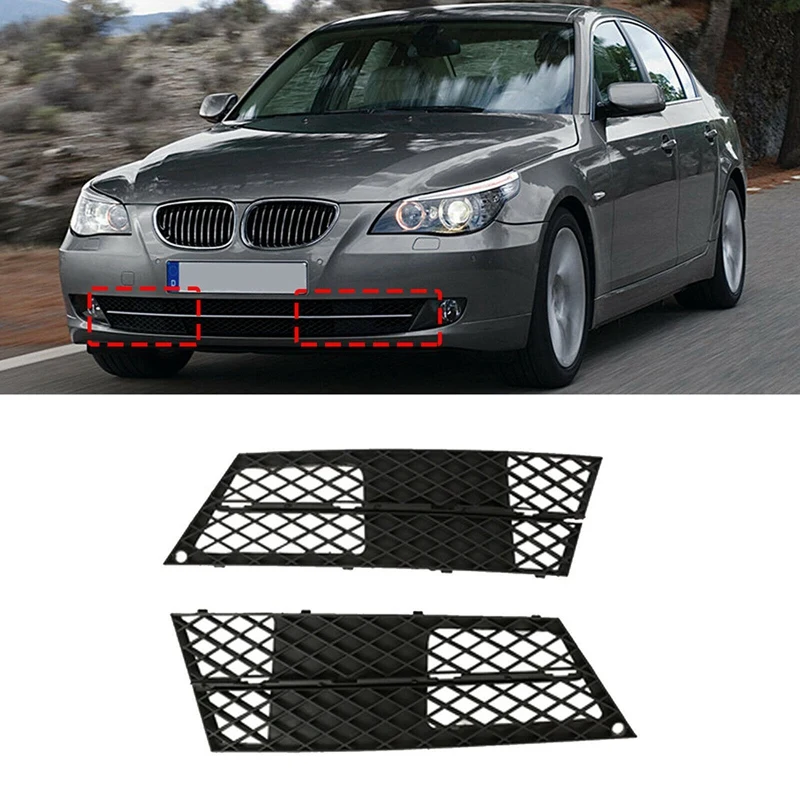 Front Bumper Lower Grille Cover Left & Right for BMW 5 Series E60 E61 ...