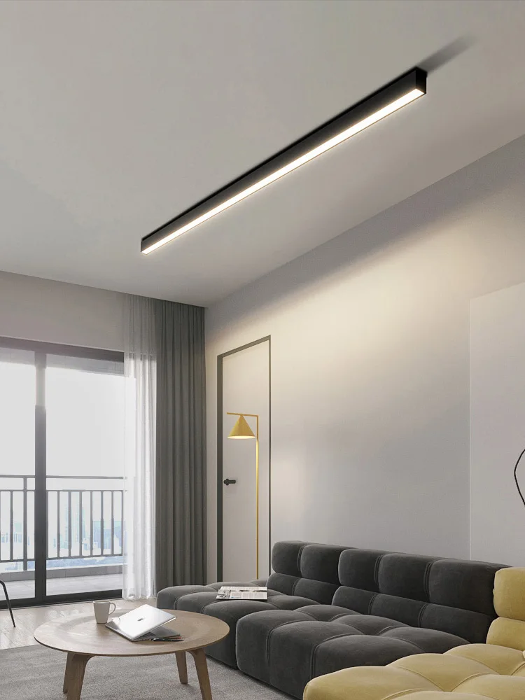 Luz-de-techo-de-tira-larga-moderna-l-mpara-minimalista-montada-en ...