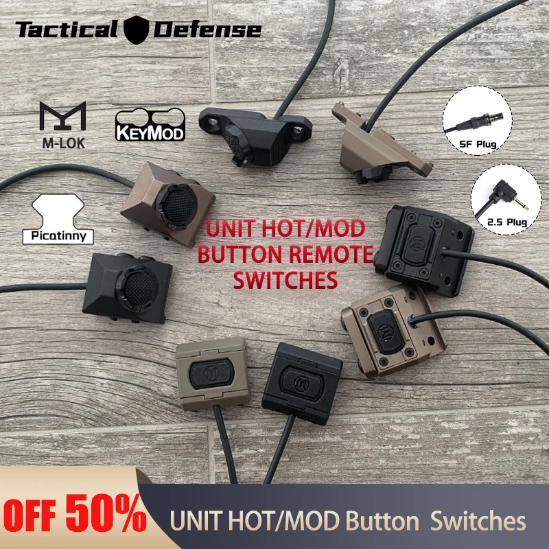 Tactical-ModButton-Hot-Button-Pressure-Remote-Switch-For-Surefir-M300-M600-DBAL-A2-PEQ15-Mlok ...
