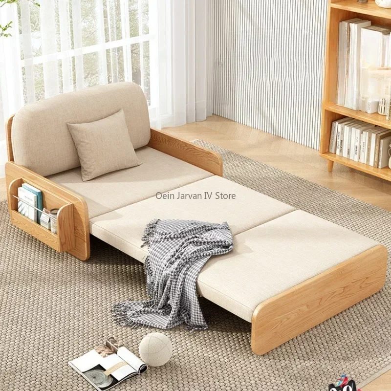 Sof-plegable-de-madera-para-sala-de-estar-cama-perezosa-minimalista-reclinable-muebles ...