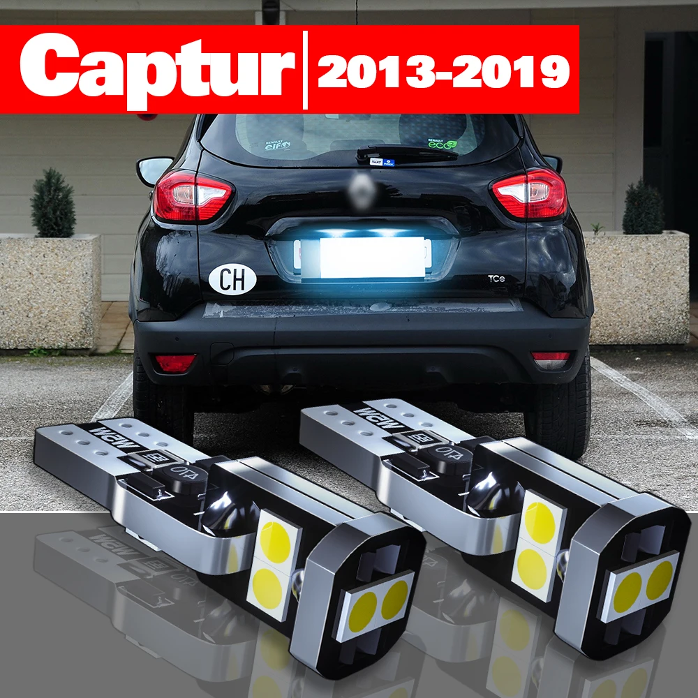 For-Renault-Captur-2013-2019-Accessories-2pcs-LED-License-Plate-Light ...