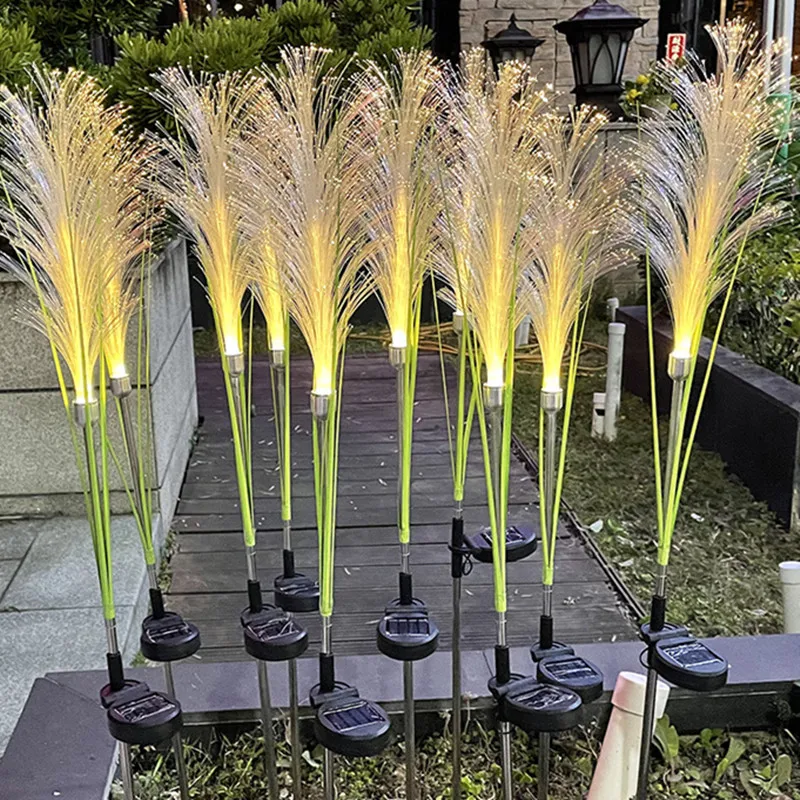 LED Solar Garden Lights Luminous Reed LightsOutdoor Solar Lights ...